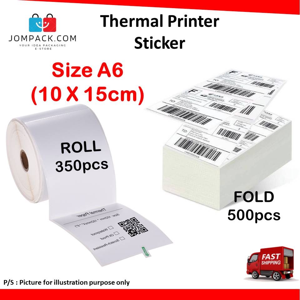 Thermal Sticker A6 350PCS 100*150mm High Quality Consignment Note ...