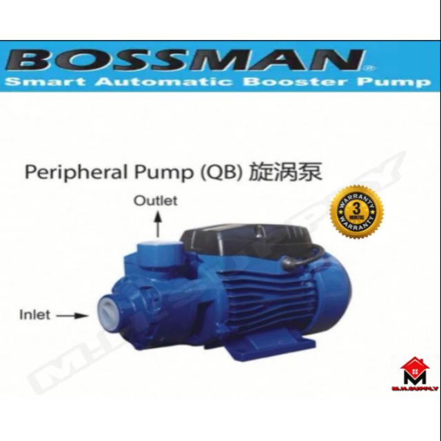 BOSSMAN BQB-60 1" x 0.5HP Peripheral Water Pump [ 370W ] | Shopee Malaysia