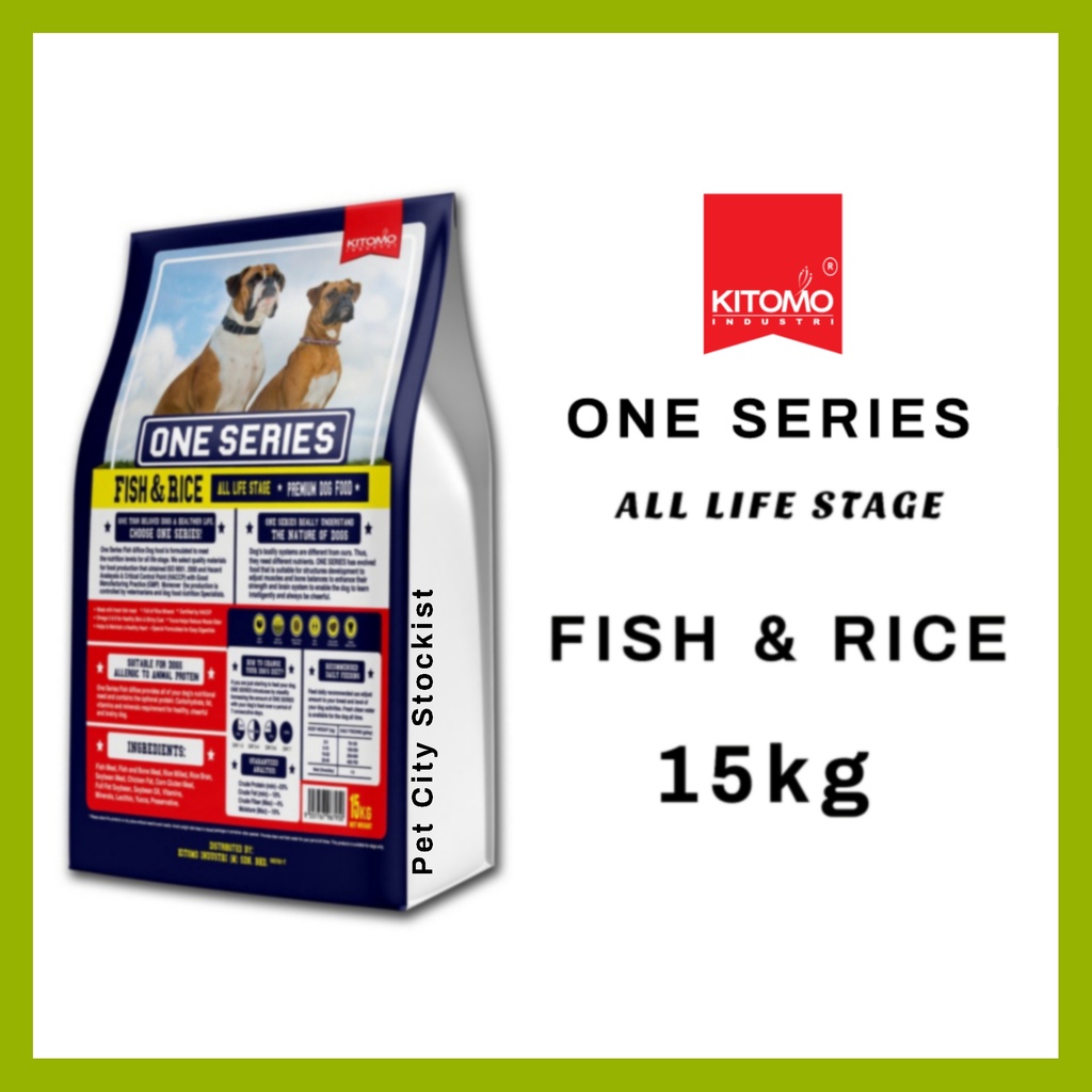 Kitomo One Series Dog Food Fish & Rice Formula All Life Stages -15kg | Shopee Malaysia