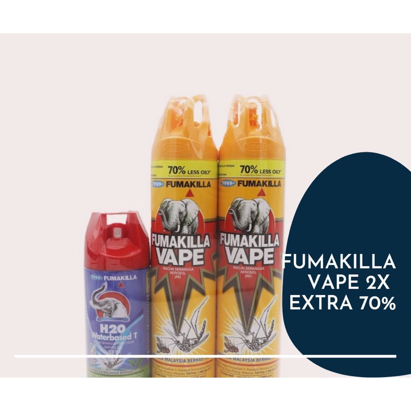 FUMAKILLA VAPE 70% Extra 2x | FREE h2o WATERBASE | Shopee Malaysia
