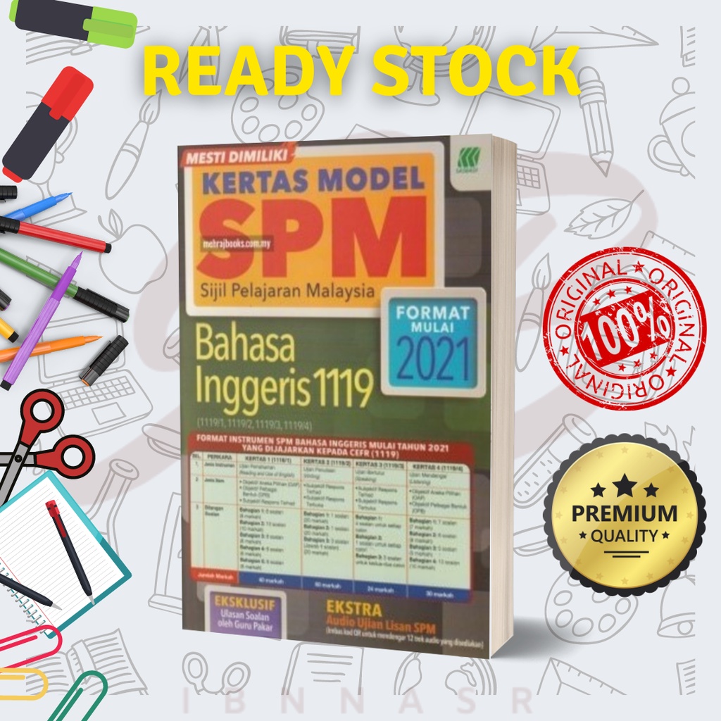 Buku Latihan Sekolah Kertas Model Spm Bahasa Inggeris 1119 Shopee