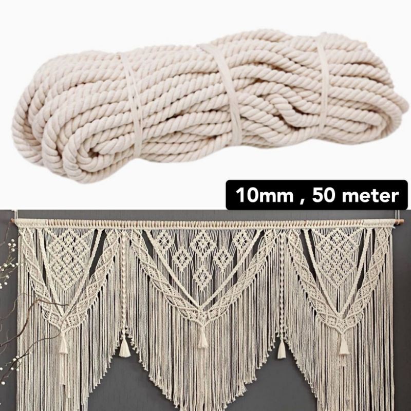 READY STOCK 8mm 10mm Macrame Cord/Macrame Giant Rope /Cotton Rope/Wall ...
