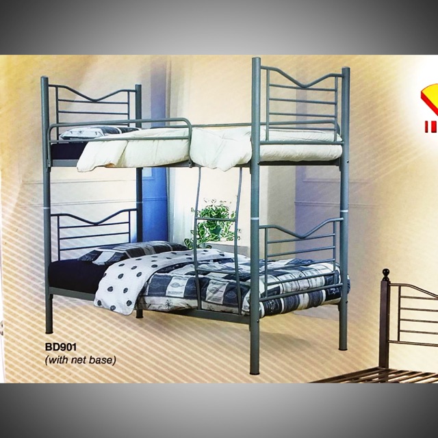(FREE POSTAGE) 3V DOUBLE DECKER SINGLE BED KATIL ASRAMA BUJANG | Shopee ...