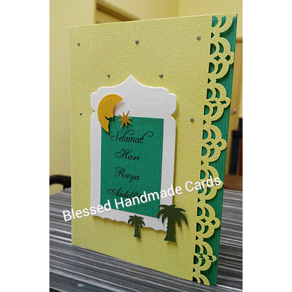 Handmade cards - Hari Raya Aidilfitri card (A6 size- folded card ...