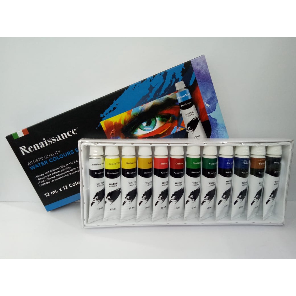 RENAISSANCE COLOUR PAINTING SET ( ACRYLIC/OIL & WATER COLOUR ) | Shopee ...