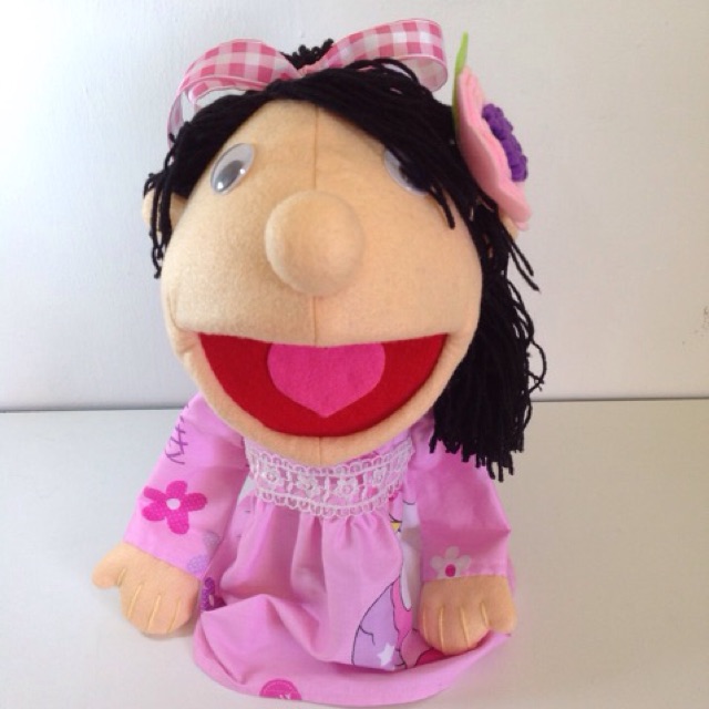 Female Felt Hand Puppets with moving mouth piece for storytelling and ...