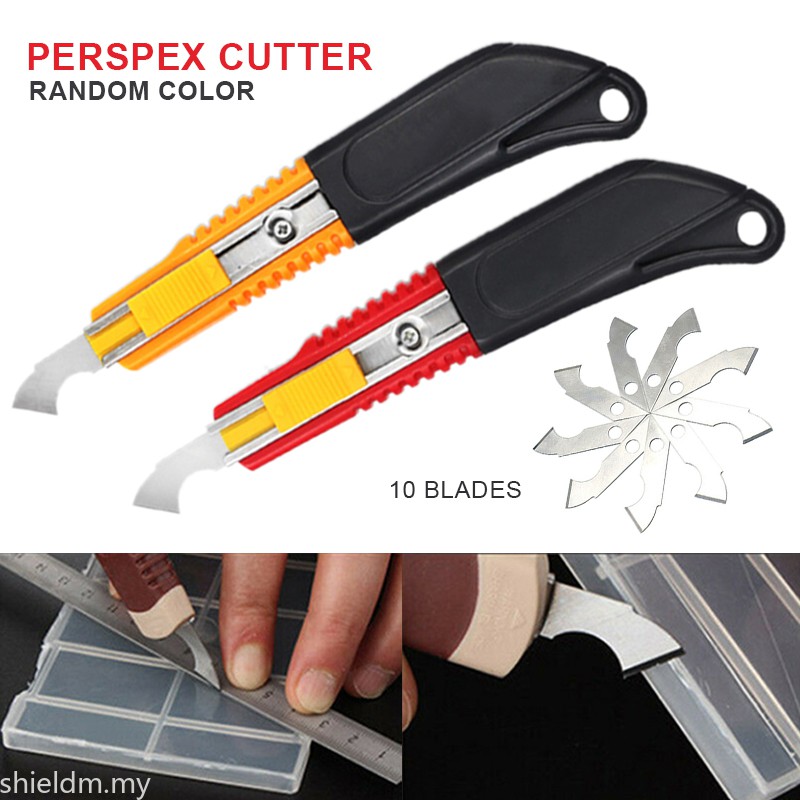 Shieldm Acrylic Plastic Sheet Perspex Cutter Hook Cutting Tool w/ 10pcs ...