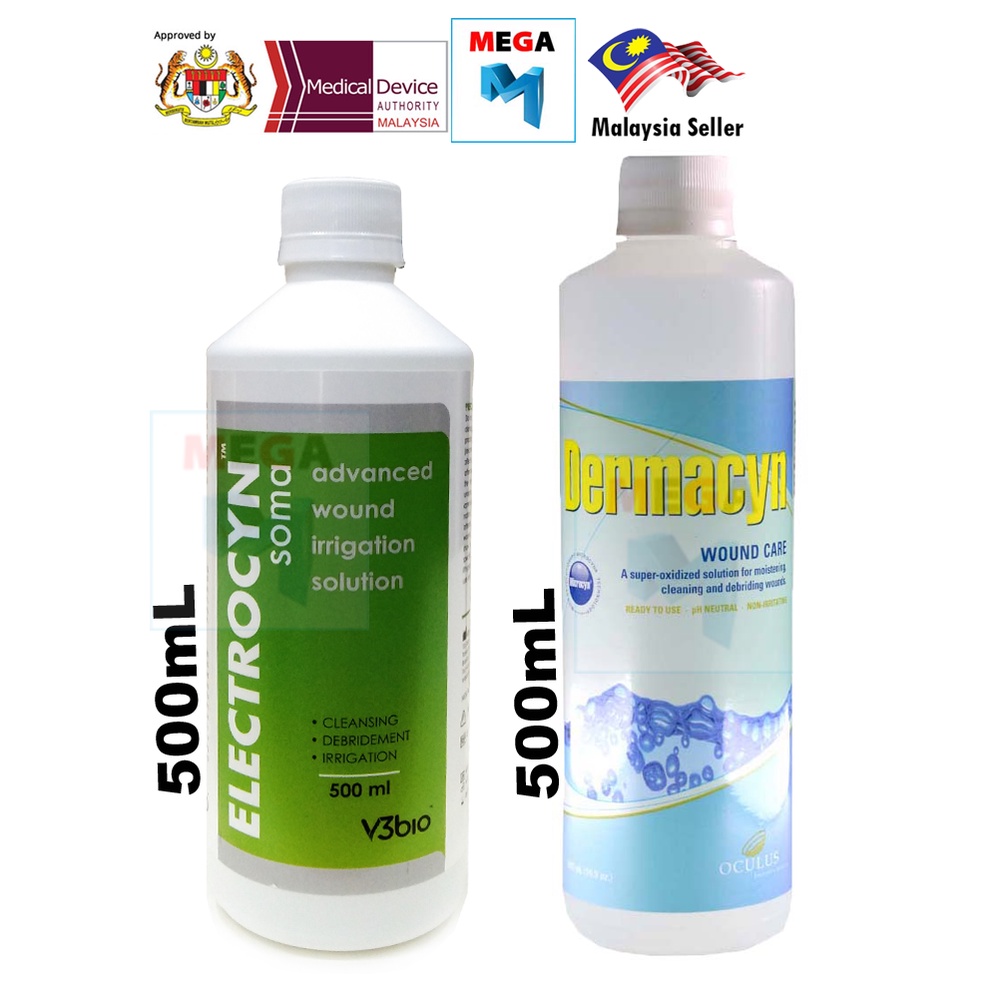 Dermacyn / Electrocyn Wound Care solution 500ml(Diabetic Wound, Bedsore ...