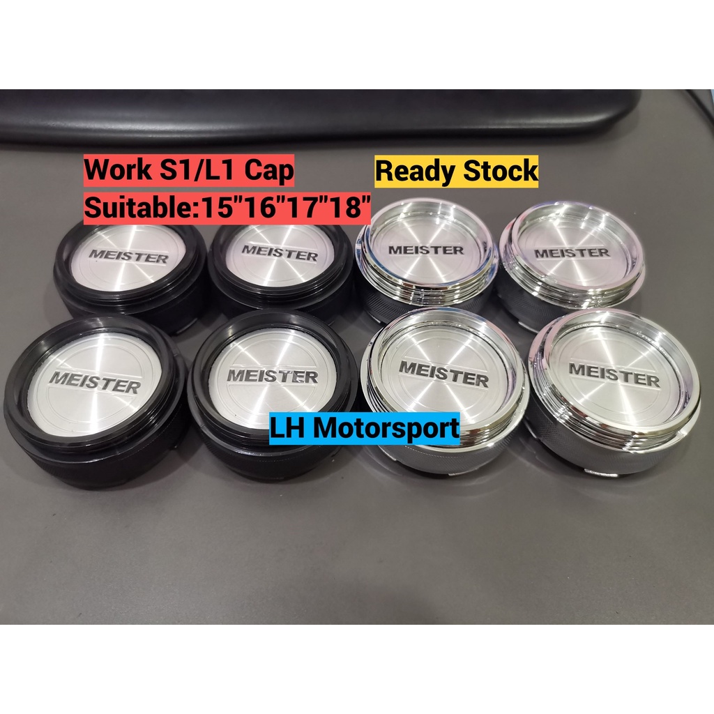 Wheel Cap Work Meister S1 L1 (62mm) 1set 4pcs Sport Rim Wheel Cap Myvi ...