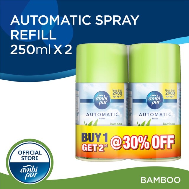 Ambi Pur InstantMatic Automatic Spray Refill Bamboo (250ml x2) | Shopee ...