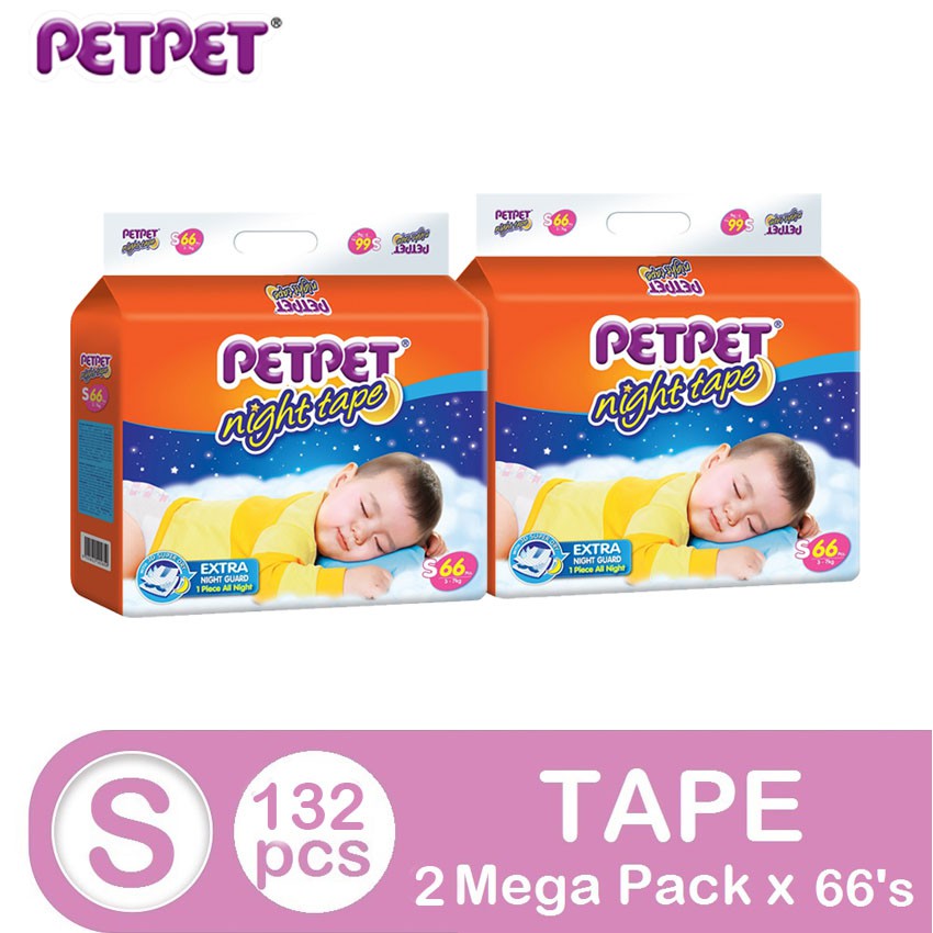 PETPET Night Tape Diaper Mega Packs (2Packs) | Shopee Malaysia