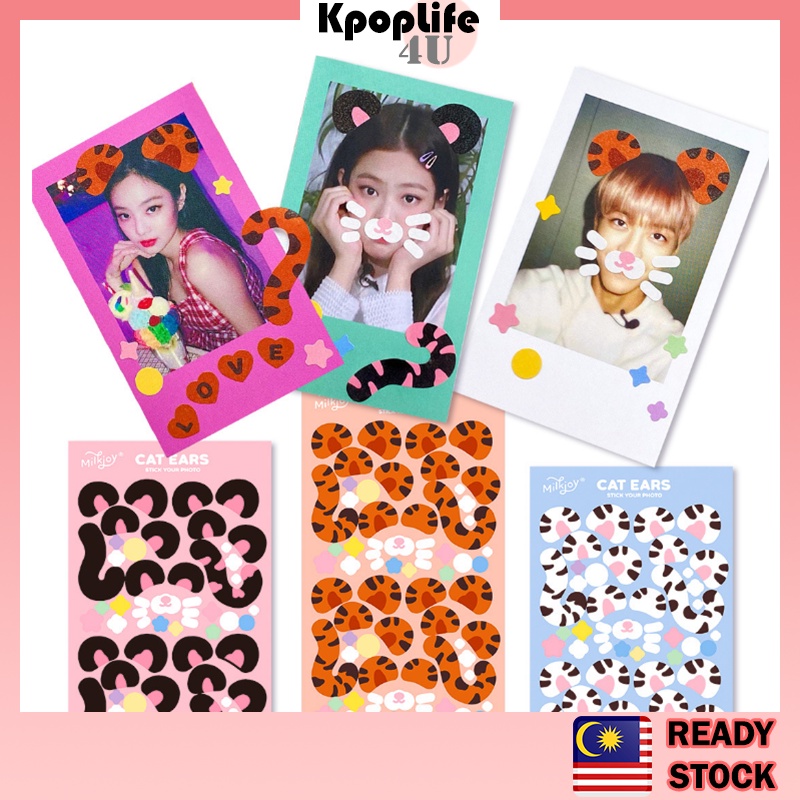 Cat Ears Deco Sticker DIY Photocard Photo Instant Photo Cute Deco ...