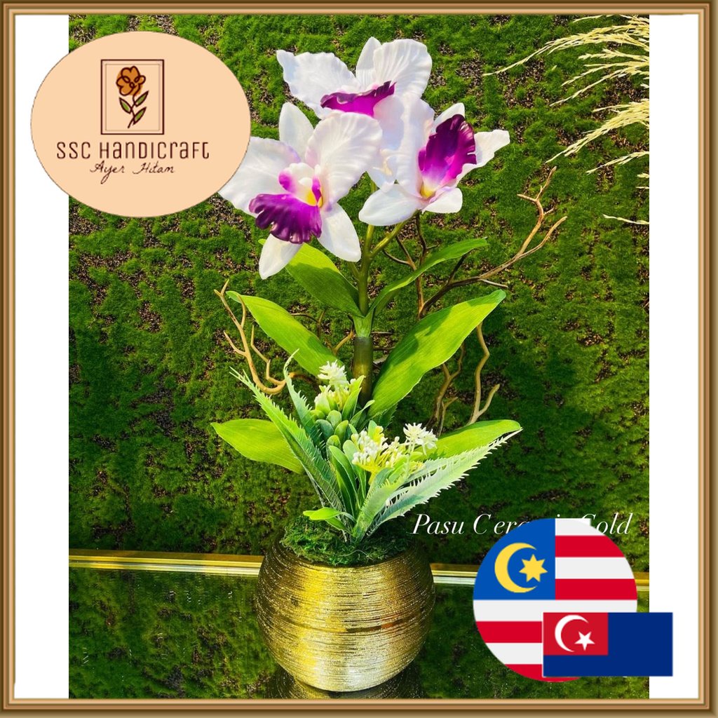 Ready stock Bunga Hiasan Bunga Orkid Hiasan Rumah ORKID REAL TOUCH SPL ...