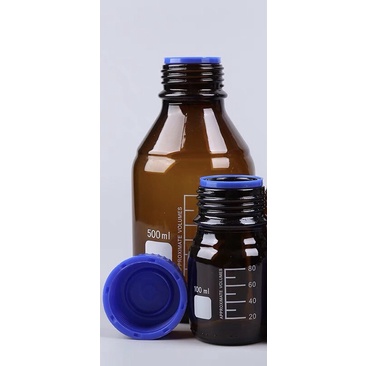 Lab Bottle/ Media Bottle Boro3.3 Glass 100ml 250ml 500ml 1000ml Amber ...