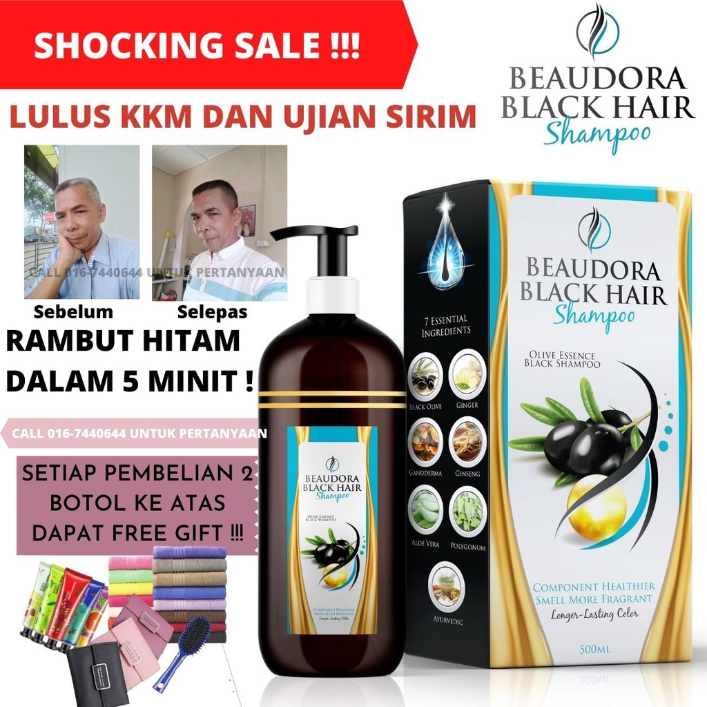 SHOCKING SALE !!! Syampoo Rambut Uban Halal Sah Solat Rawat Hitamkan ...