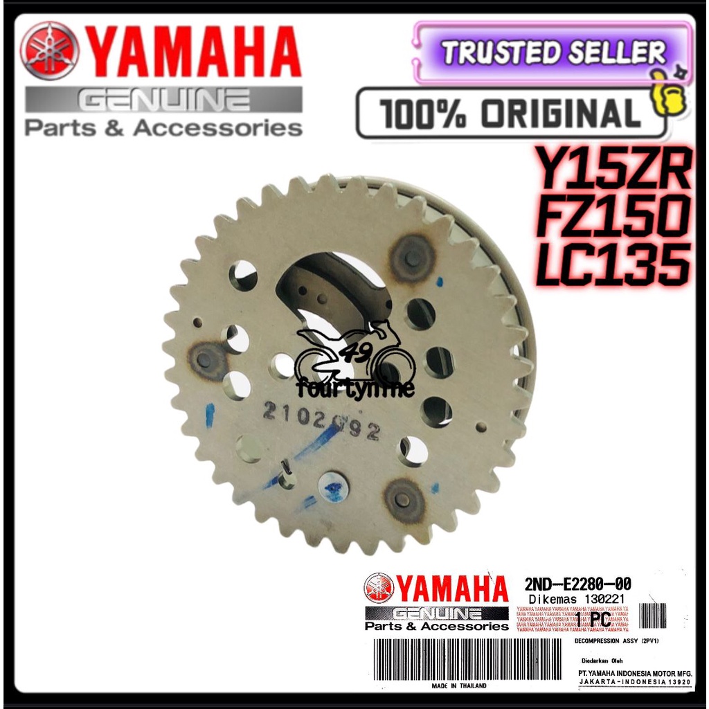100% ORIGINAL Y15ZR / LC135 / FZ150 TIMING GEAR CAM GEAR DECOMPRESSION ...