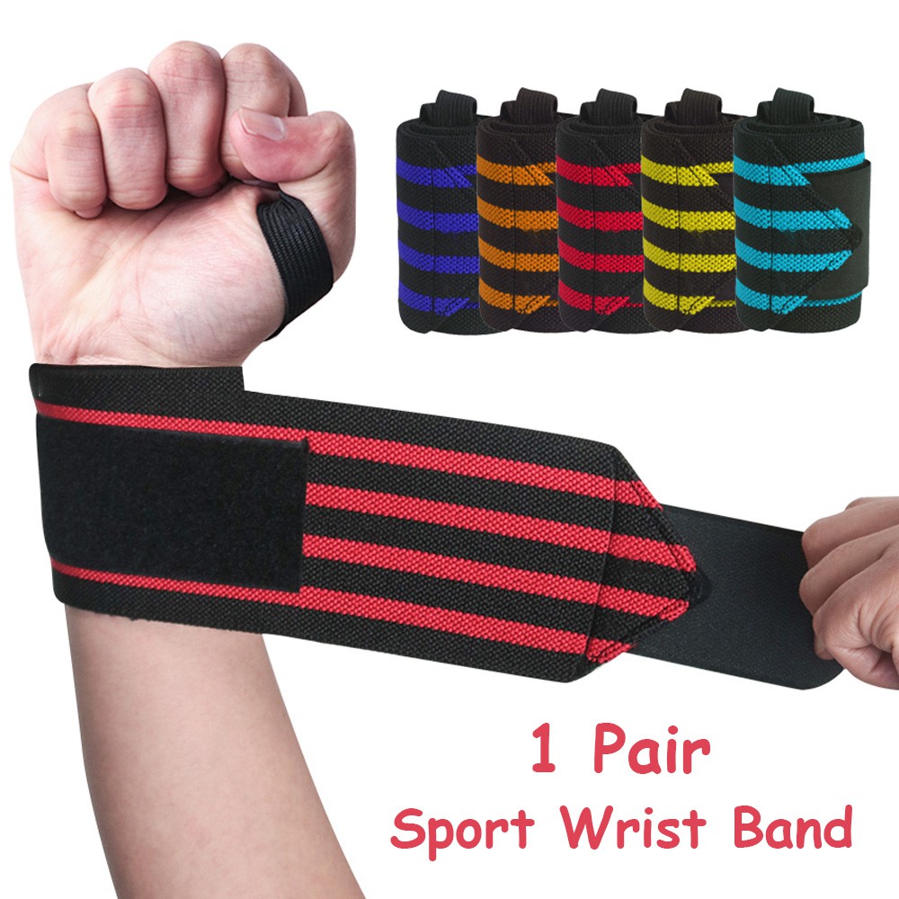 Gym Wrist Band Weight Lifting Sports Wristband Professional Fitness Wraps Support Training ...