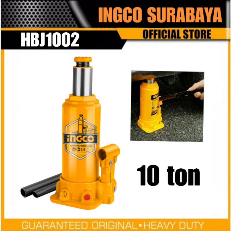 Ingco HBJ1002 HYDRAULIC BOTTLE JACK 10TON BOTTLE JACK 10 TON BOTTLE ...