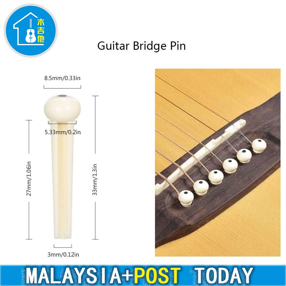 【Fast delivery】 Plastic Acoustic Guitar Bridge Pin Bridge Saddle And ...