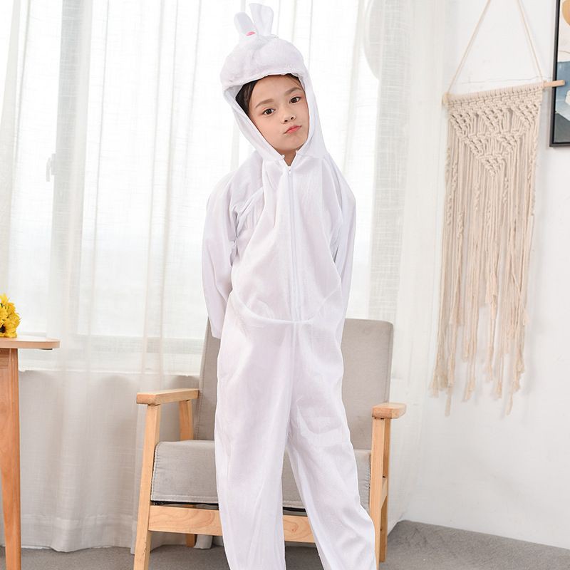 White Rabbit Cosplay Costume Pink Rabbit Jade Rabbit Size Children and ...