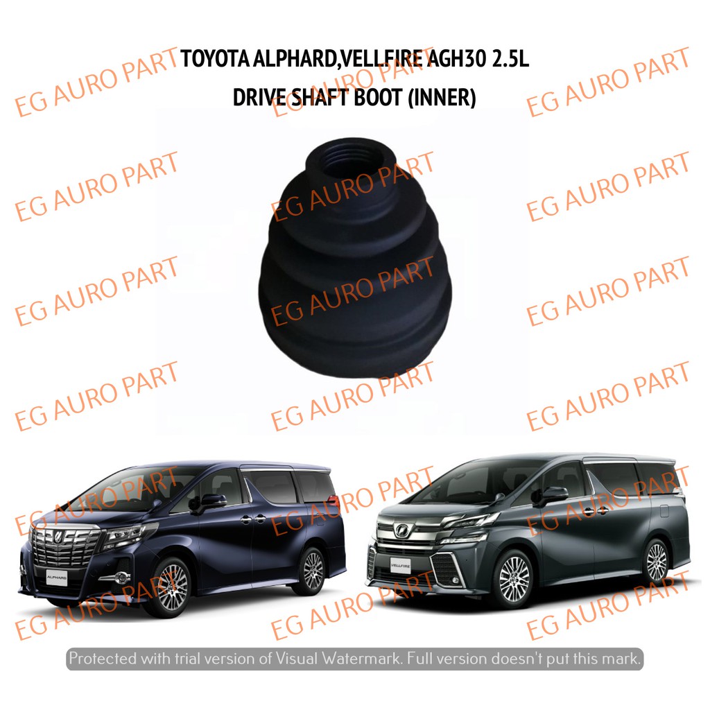(PREMIUM QUALITY) DRIVE SHAFT BOOT COVER INNER/OUTER TOYOTA ALPHARD ...