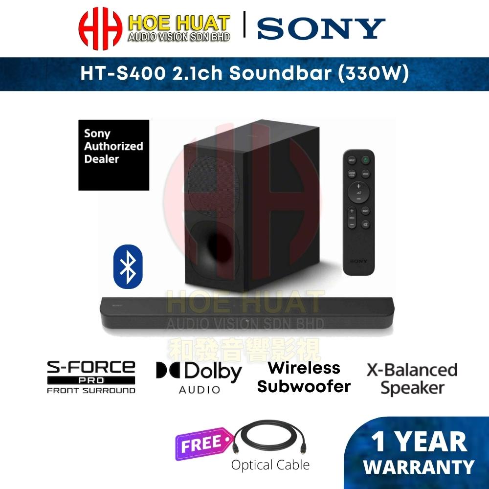 【NEW】 Sony HT-S400 2.1ch 330W Soundbar with Powerful Wireless Subwoofer ...