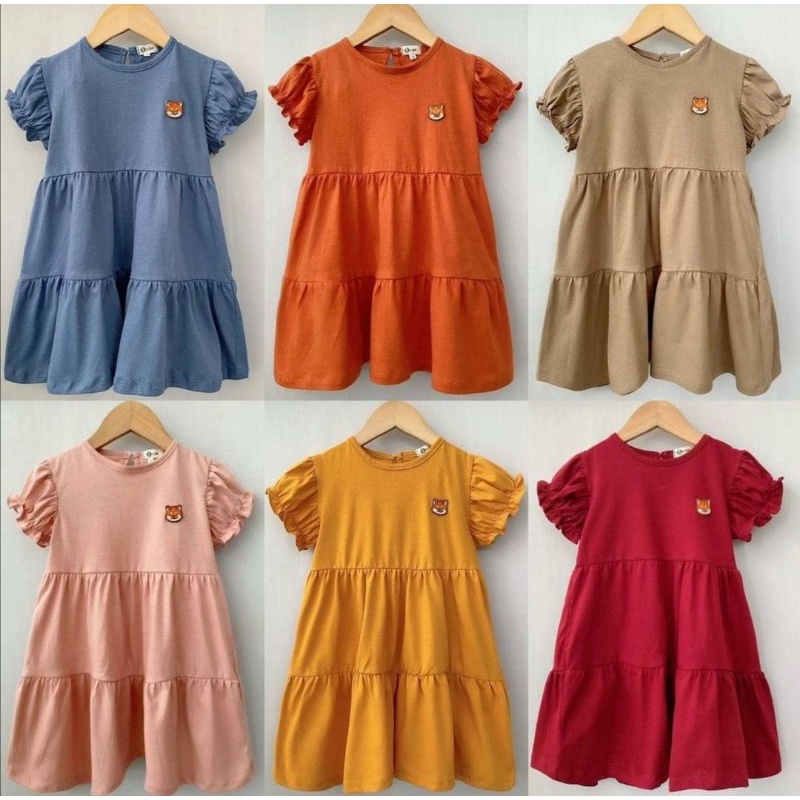 Ready Stock Dress Baby Girl Gaun Budak Perempuan Short Sleeve Kid Baju ...