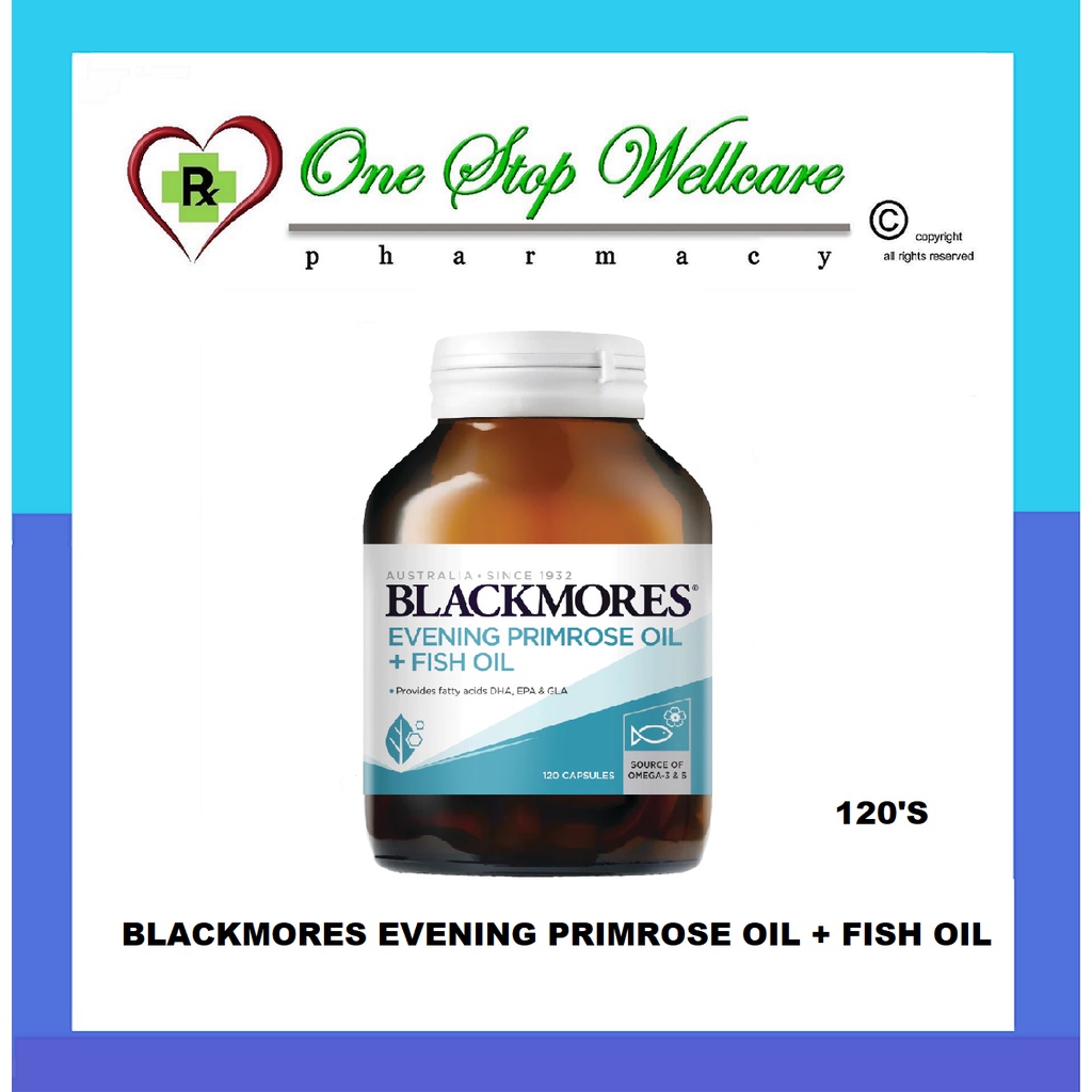 BLACKMORES EVENING PRIMROSE OIL + FISH OIL 120'S (EXP:03/2026) | Shopee ...