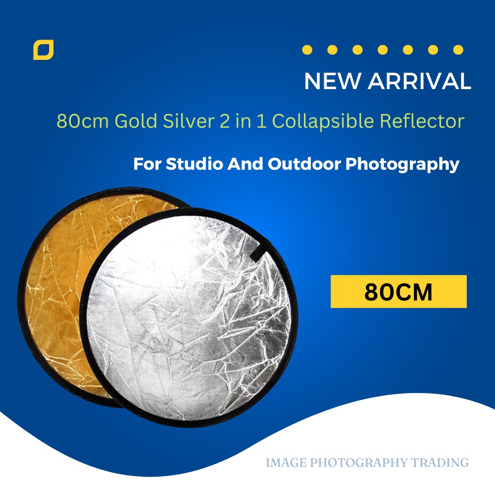 80cm Gold Silver 2 in 1 Collapsible Reflector (Ready Stock In Malaysia ...