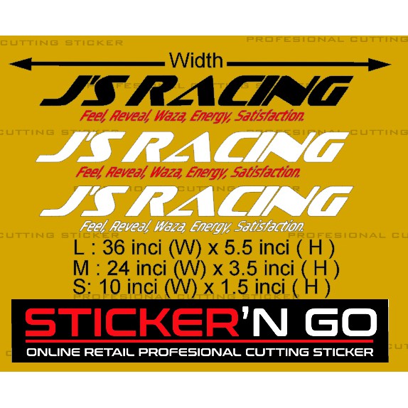 STICKER CUTTING CUSTOM JS RACING DESIGN | Shopee Malaysia