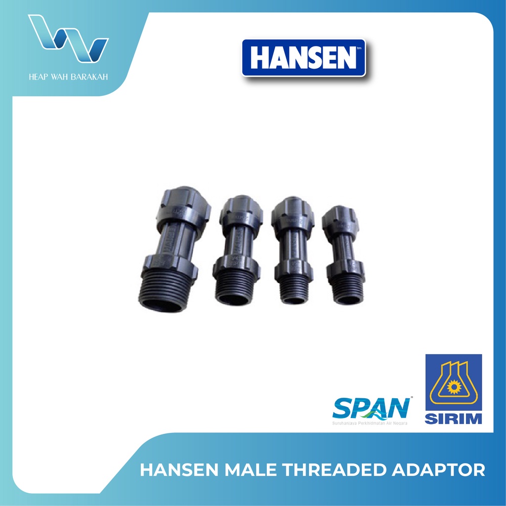 HANSEN HDPE MALE THREAD ADAPTOR (MTA) (20MM - 40MM) (SIRIM/SPAN ...