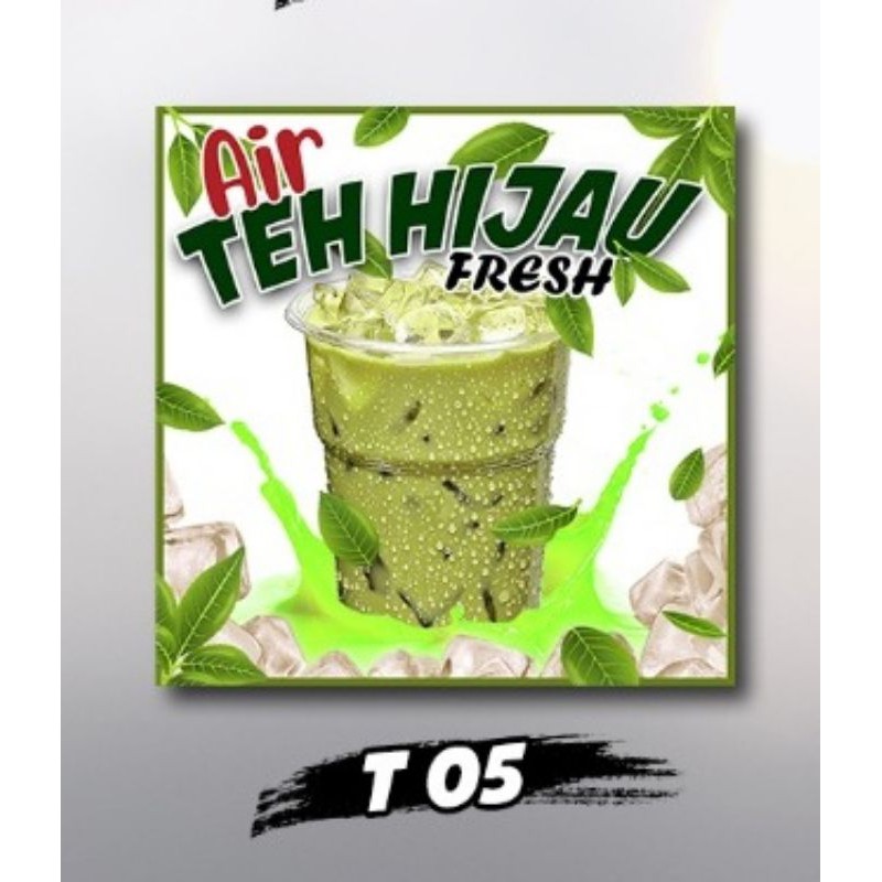 Sticker Air Balang Teh Hijau Flavour Sticker kalis air( Didatangkan ...