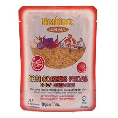 READY TO EAT MEAL, Brahim's NASI GORENG PEDAS (SPICY FRIED RICE) 180g ...