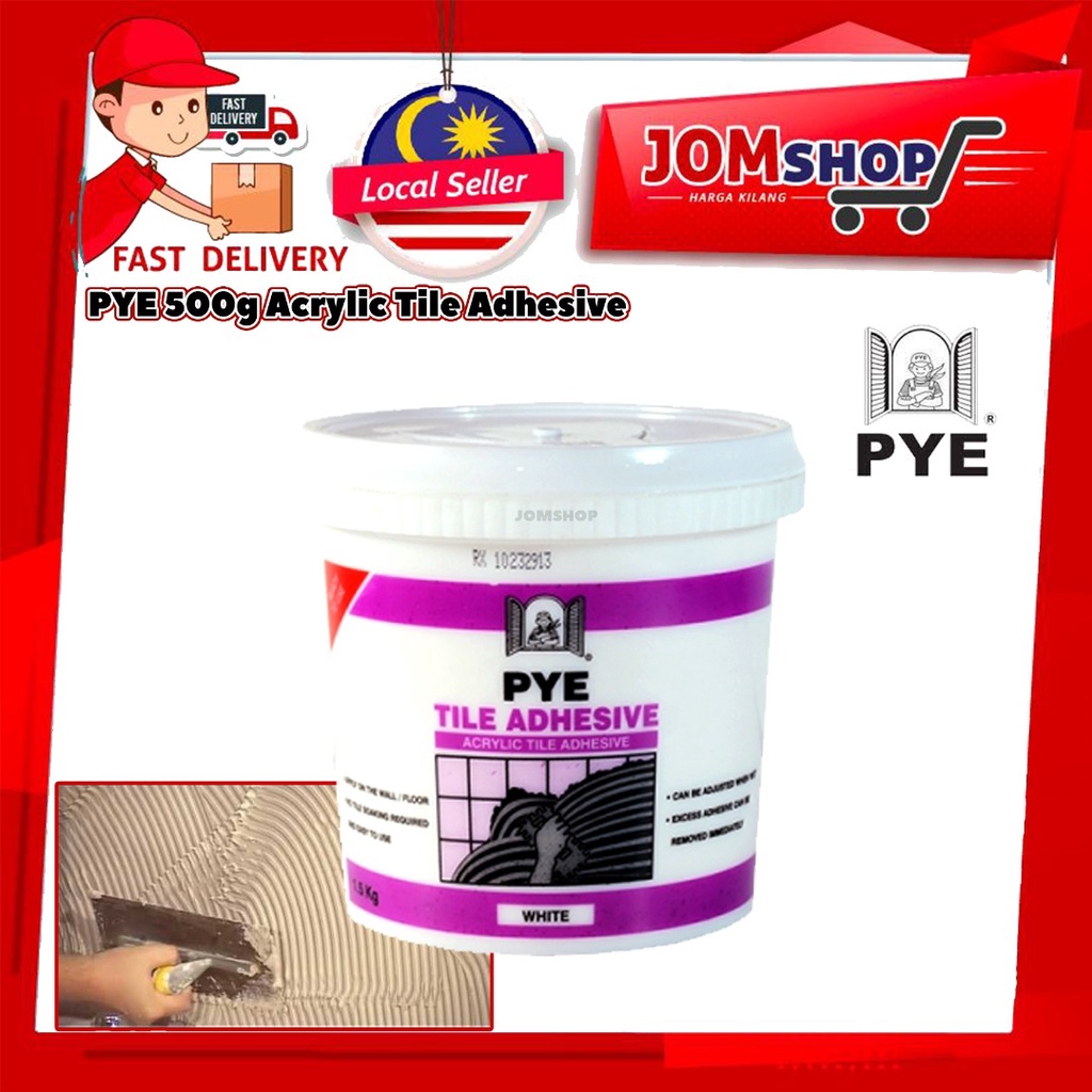 OFFER* PYE Tile Adhensive Glue Tile 500g WHITE / Pelekat Jubin Siap ...