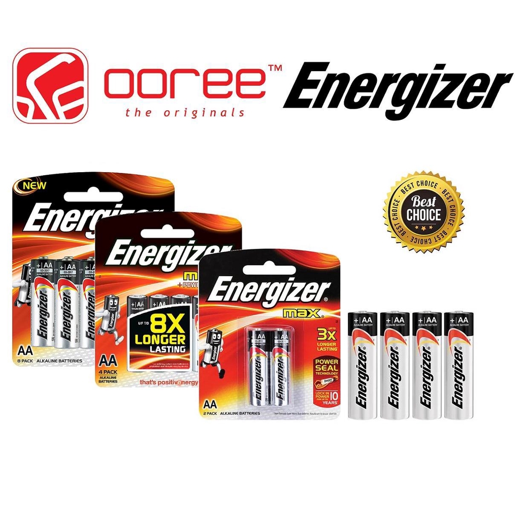[ORIGINAL] ENERGIZER BATTERY MAX AA / AAA / 9V /CR 2016 / 2025 / 2032 ...