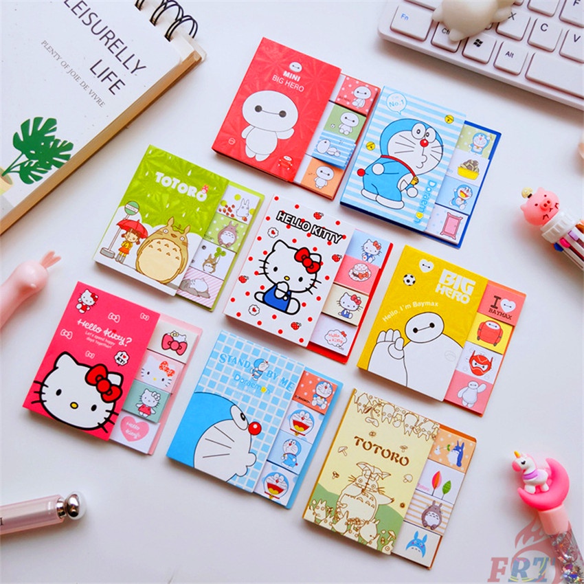 100Sheets/1Pack ☆ Kawaii Cartoon N Times Sticky ☆ Hello Kitty / Baymax ...