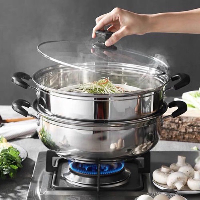 28cm Multi-Purpose 2-Storey Steamer (Using Induction Cooker And Gas ...