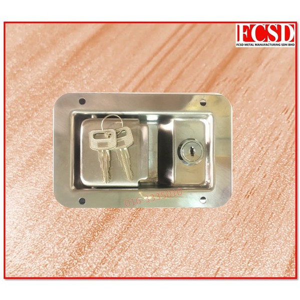 HL-001-S HL-002-S Lorry Truck Stainless Steel Body Handle Lock Kunci ...