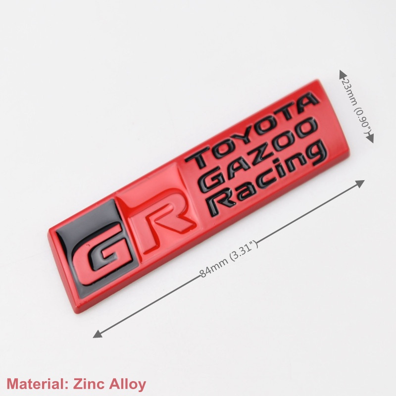 3D Car Emblem Sticker GR SPORT Front Hood Grille & Rear Trunk ...