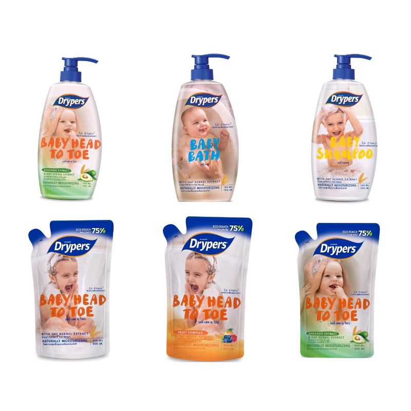 Drypers head to toe / shampoo / baby bath [clearance] | Shopee Malaysia