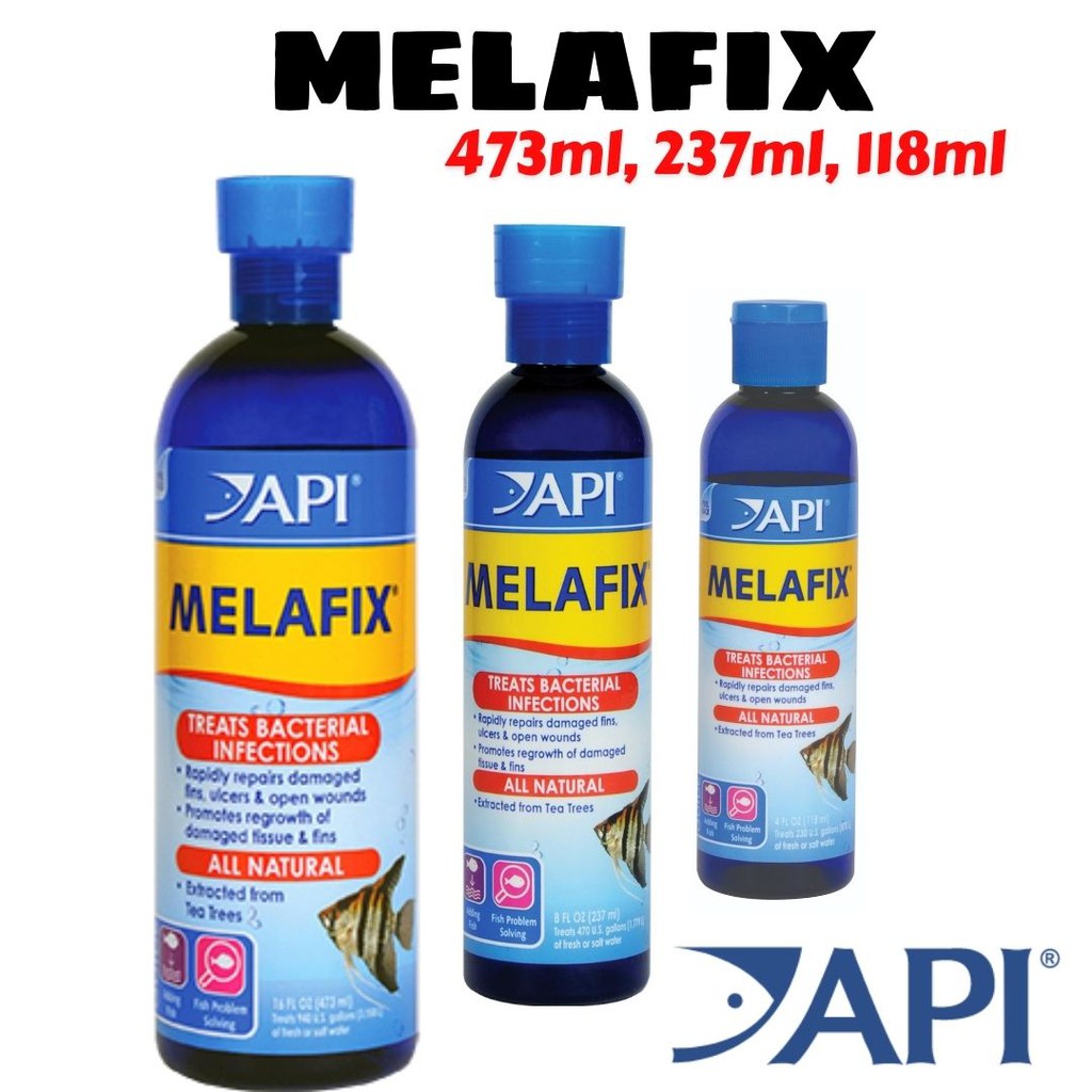 API Melafix Natural Antibacteria Fish Remedy - 118ml / 237ml / 473ml ...