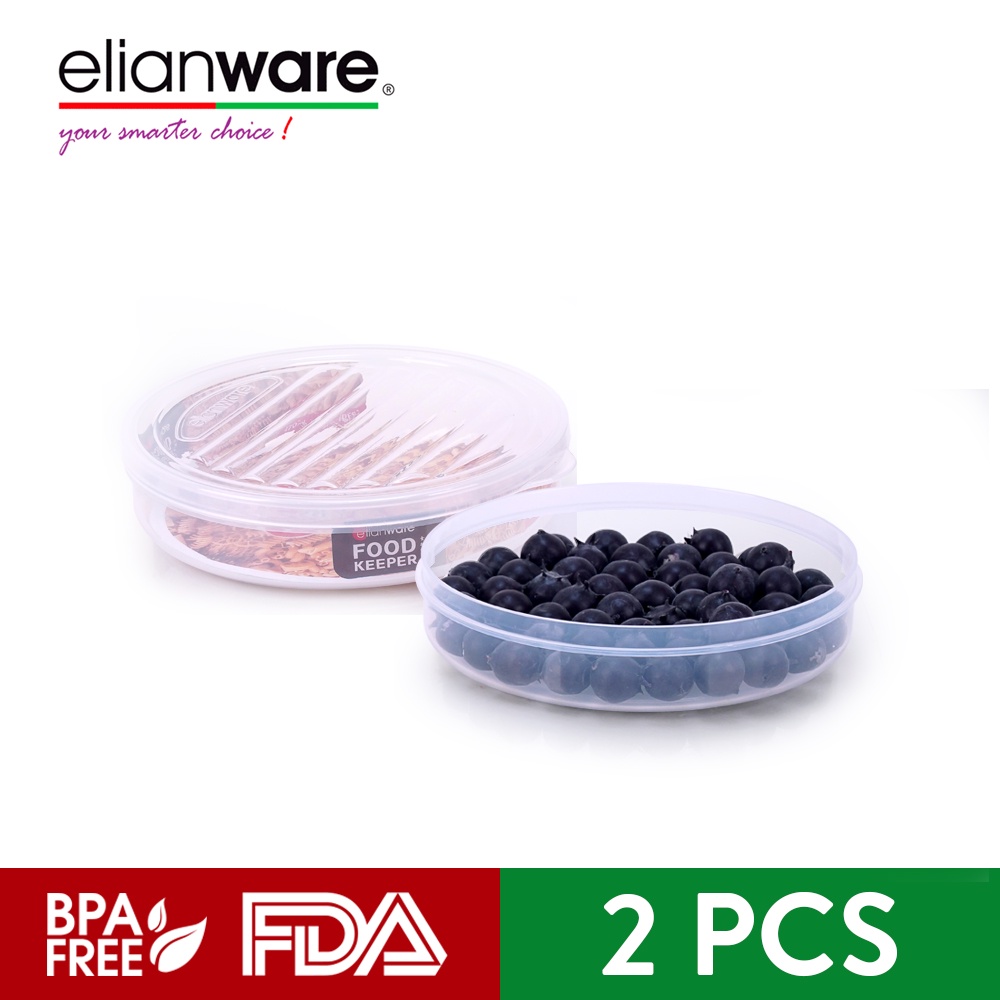 Elianware 1PC/2PCS [BPA FREE] Transparent Round Fridge Freezer ...