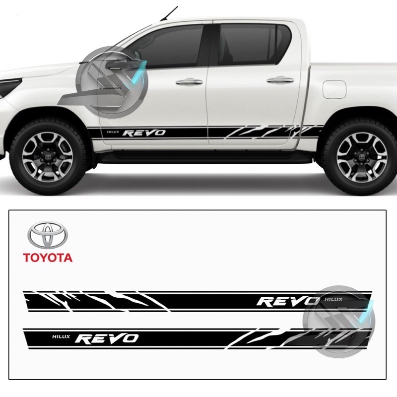 (Ready Stock) S827# Toyota Hilux Revo Car Body Side Vinyl Decal Sticker ...
