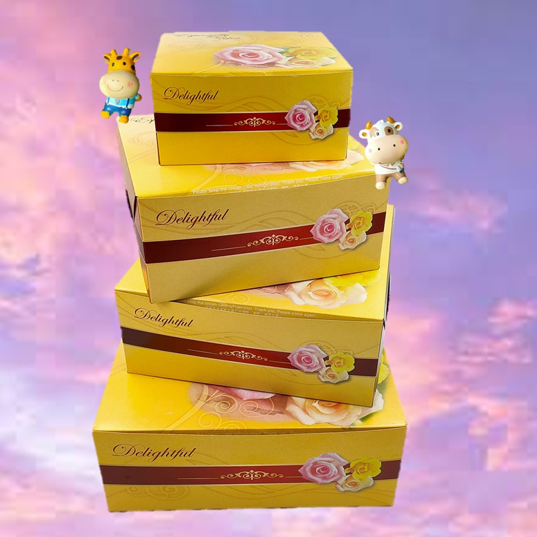 CAKE BOX / KOTAK KEK / PACKAGING BOX / Printed Cake Box 蛋糕盒 （ 5PCS/SET ...