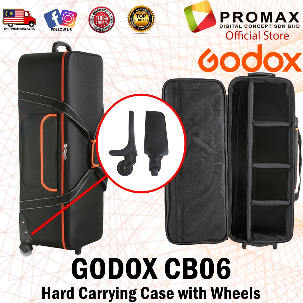NEW ARRIVE!! Godox CB-06 CB06 Hard Carrying Case with Wheels Bag 100% Original GODOX Malaysia ...