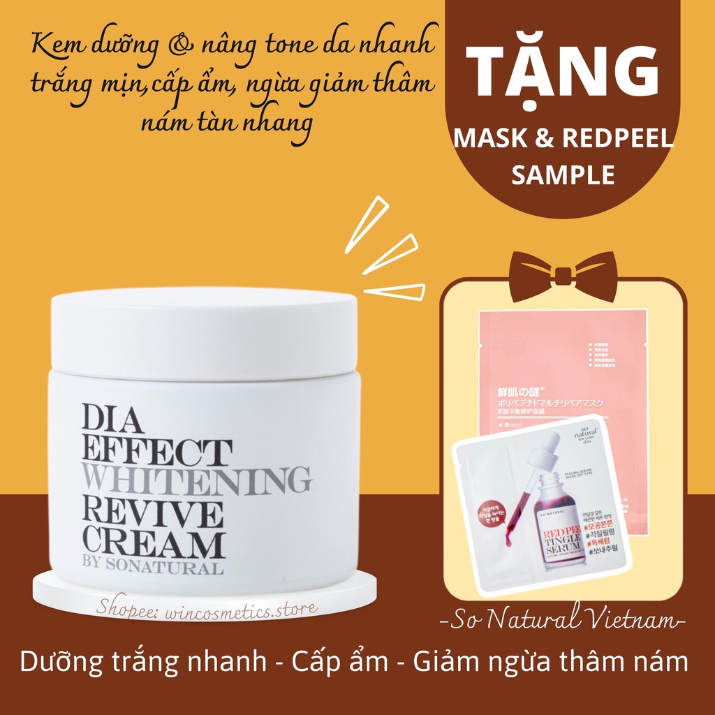 Genuine Korean Dia Effect Whitening Revive Cream So Natural day and ...