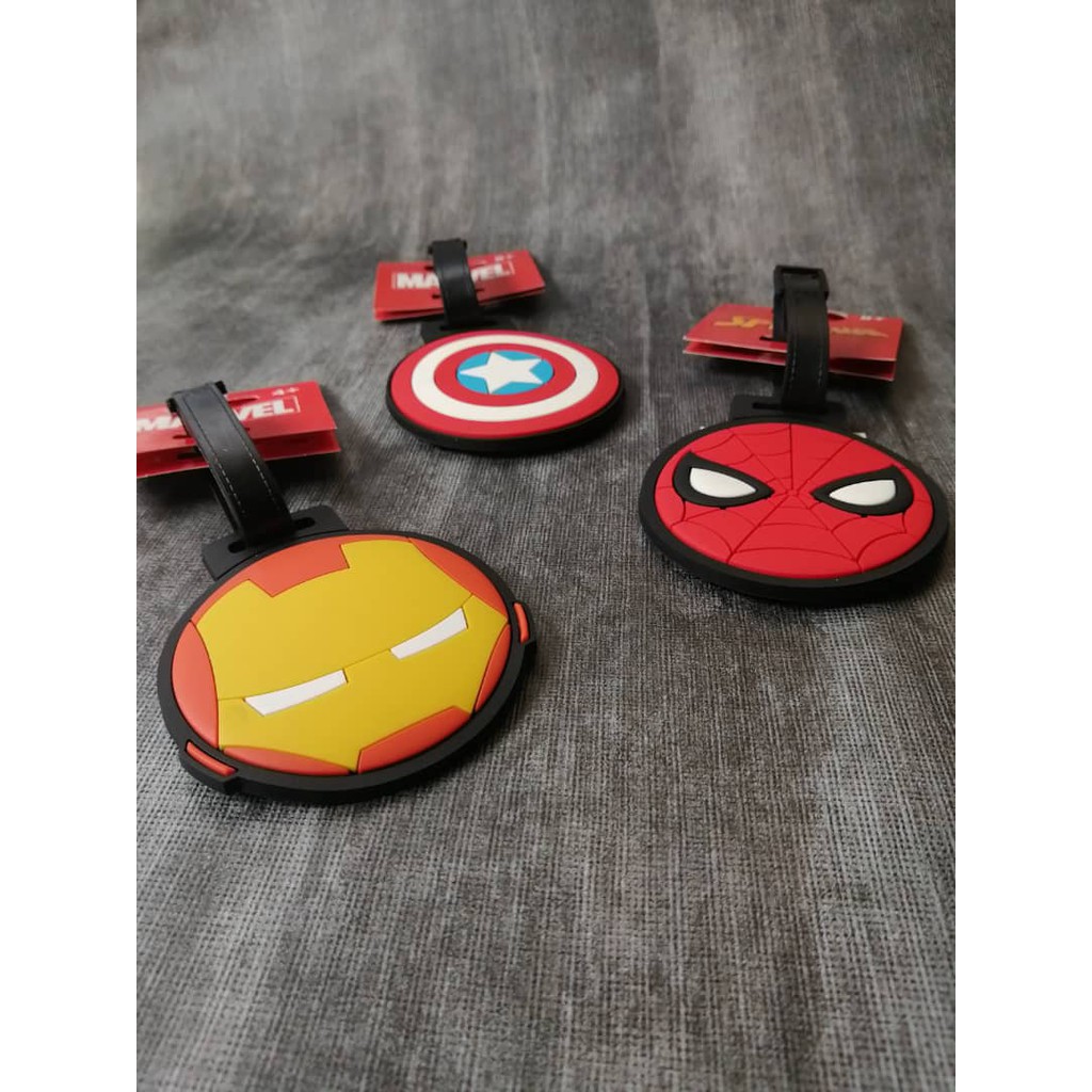 [LIMITED EDITION] MARVEL Luggage Tag ~ Captain America / Ironman -do ...
