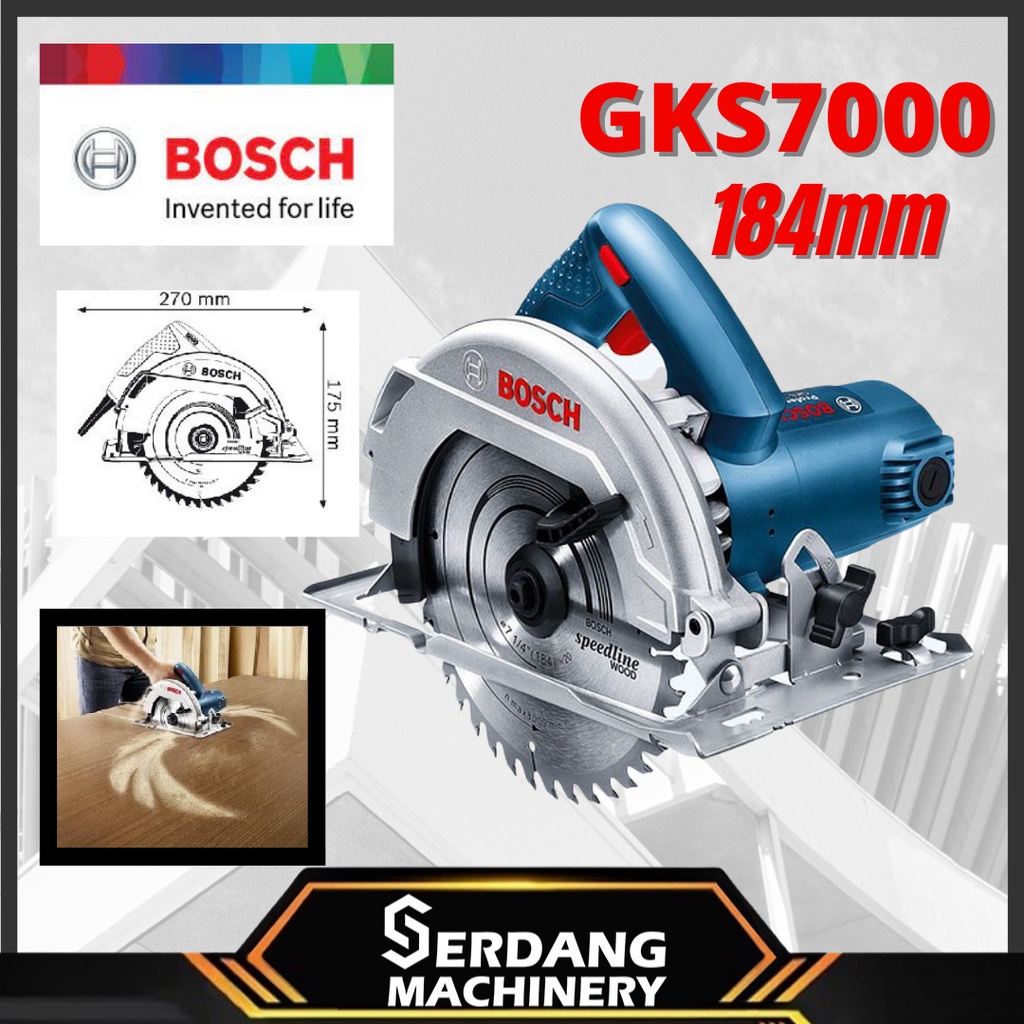 Bosch GKS7000 (184mm) 7-1/4inc Hand-Held Circular Saw | Shopee Malaysia
