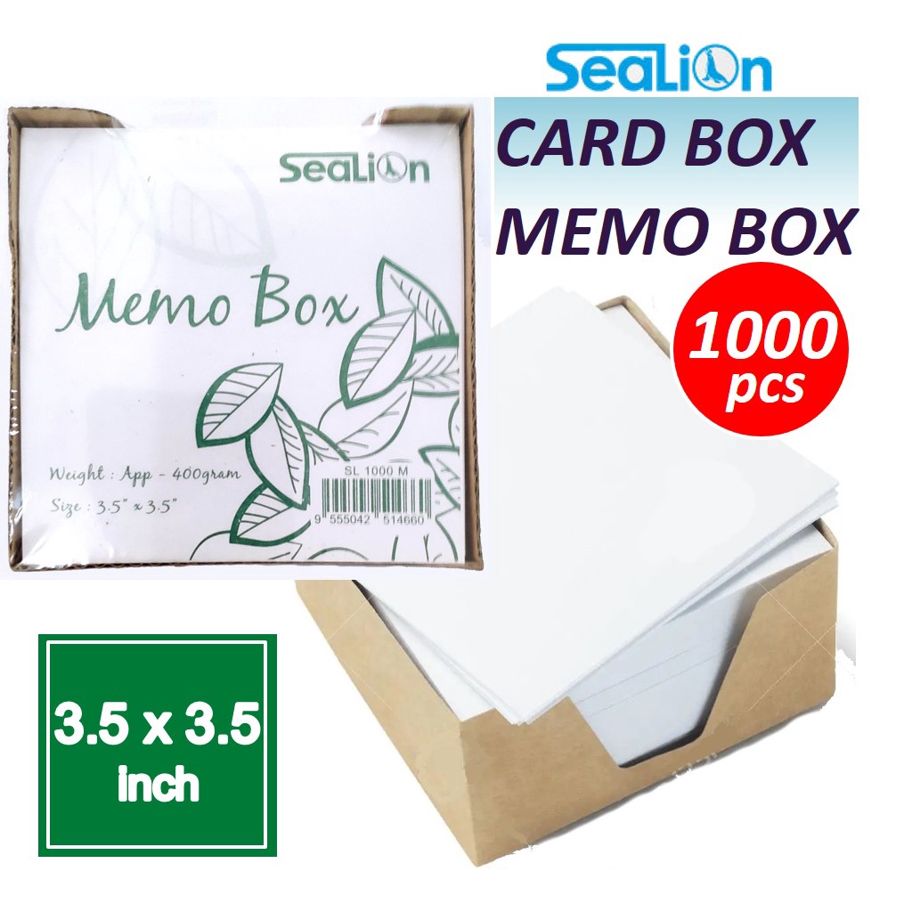Sealion Memo Box Memo Paper 3.5 inch x 3.5 inch 1000 pcs Notes | Shopee ...