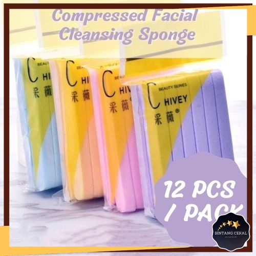 BC Compressed Soft Thick Sponge Soak Water Deep Cleansing Eyelash Make ...